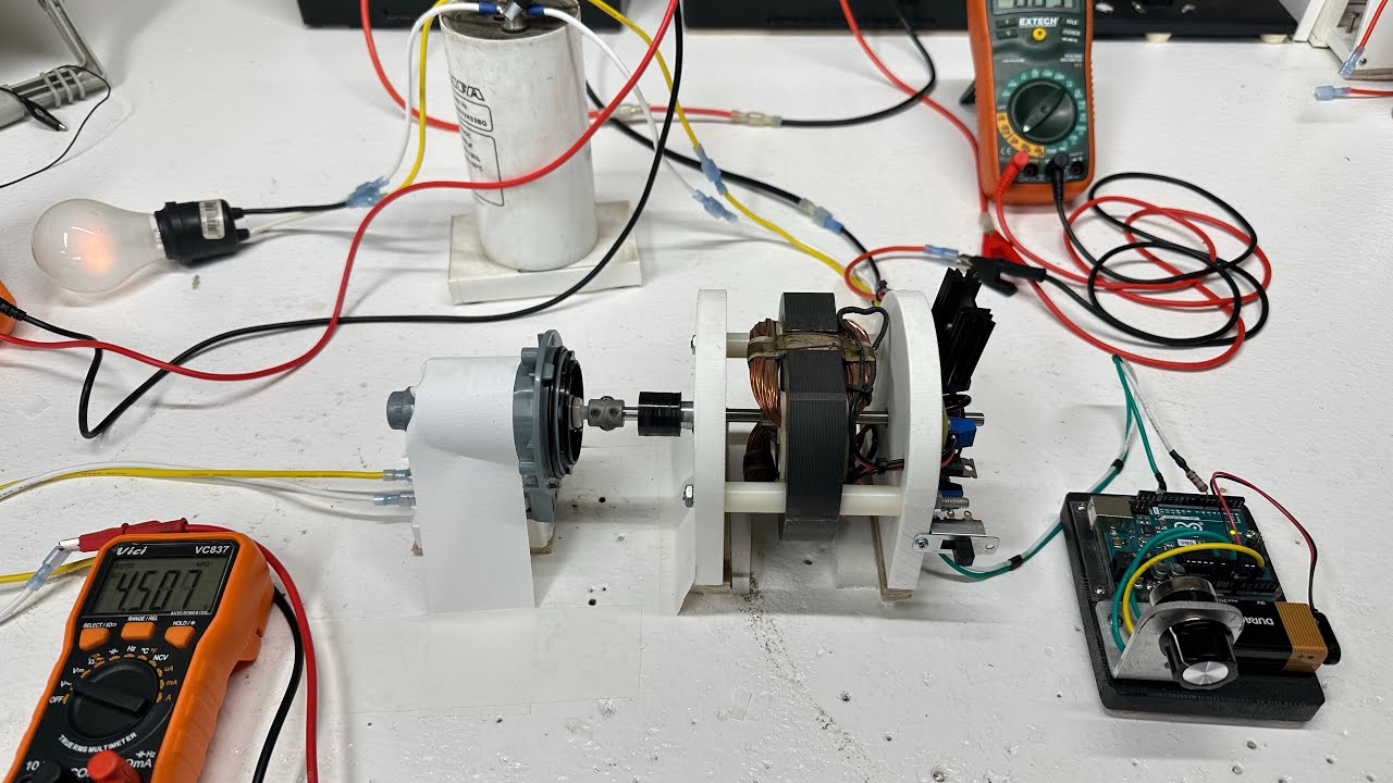 Washing machine water pump as a generator - YouTube