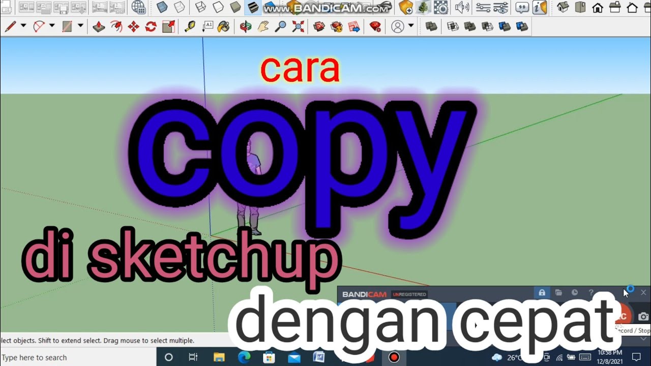 CARA COPY DI SKETCHUP||cepat dan mudah - YouTube