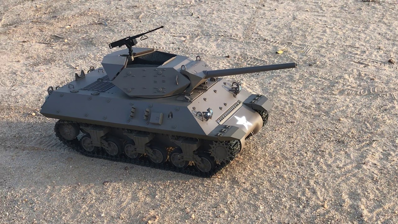 USA M10 Wolverine Tank Destroyer 1/16 Full Metal - YouTube
