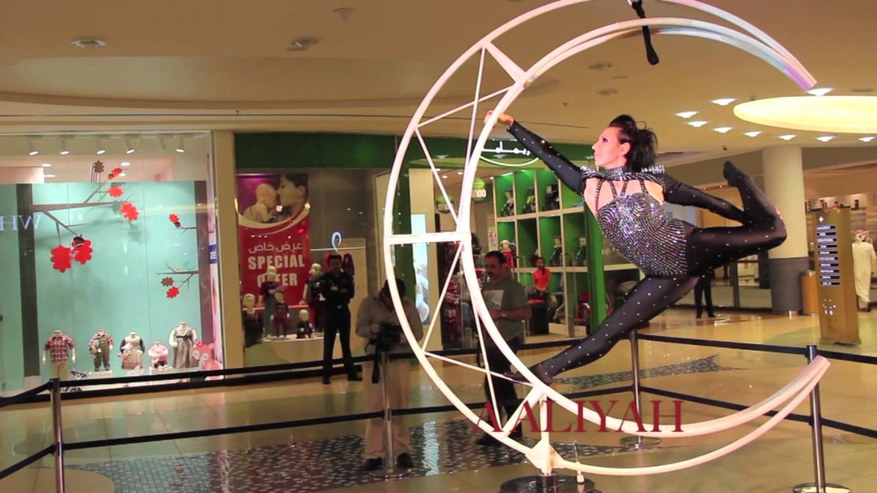 Acrobat Artist with Moon Prop - YouTube