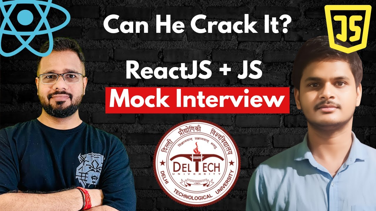 Frontend Developer Interview | DTU Graduate | 1 Year Experience | React ...