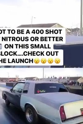 nitrous 305 small block chevy Monte Carlo ss pass at the track - YouTube