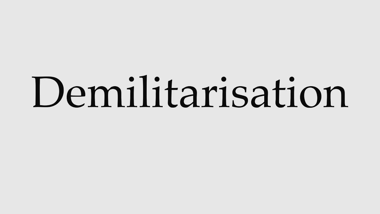 How to Pronounce Demilitarisation - YouTube