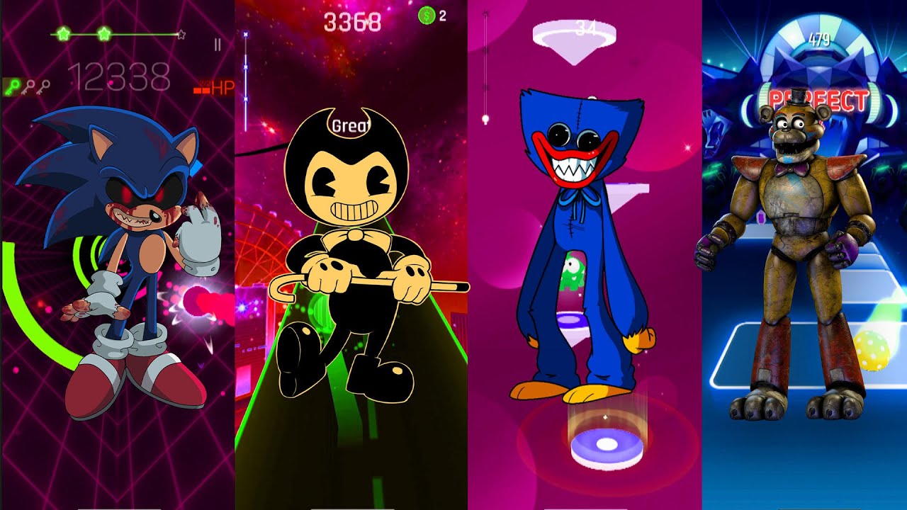 Sonic 2 EXE(Hide and Seek) x Bandy(BandyLand) x Huggy Wuggy(Bad Karma ...