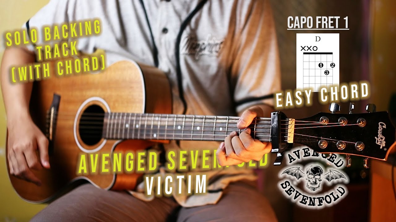 Avenged Sevenfold - Victim (Guitar Solo Backing track) + Chord - YouTube