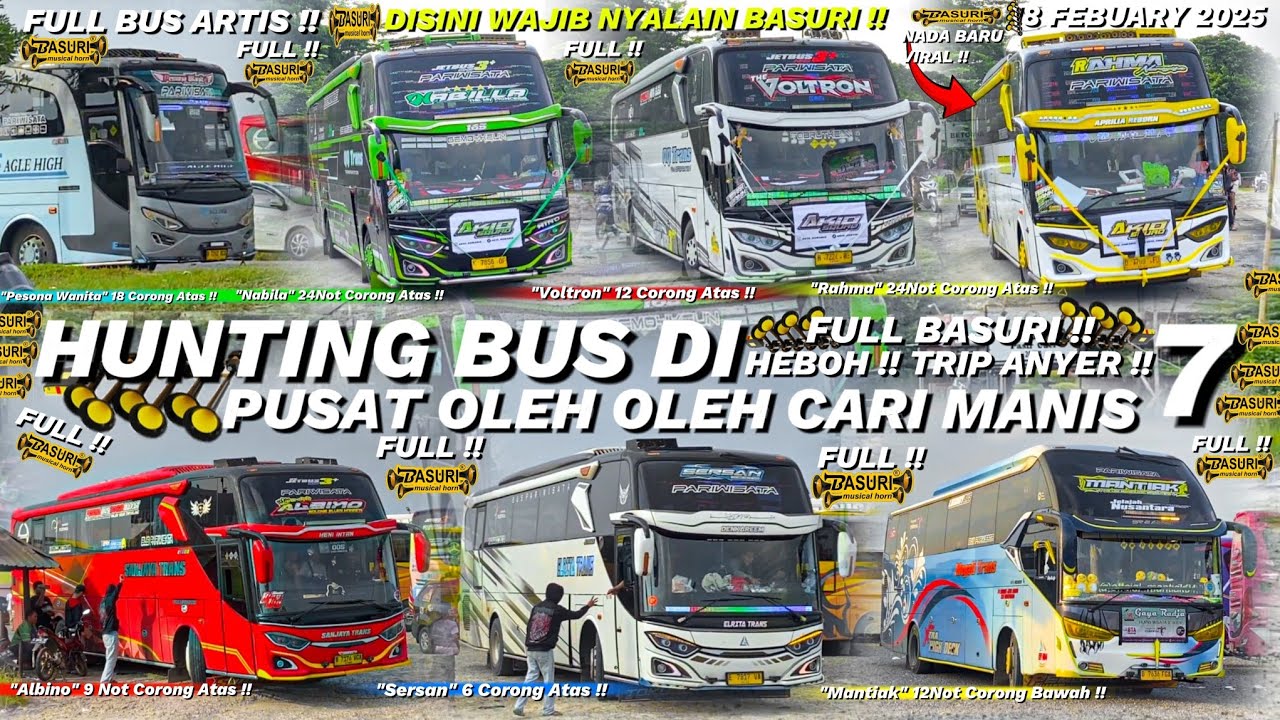 HEBOH !! FULL BASURI🤯💃 ️Hunting bus Spesial Trip anyer di pusat oleh ...