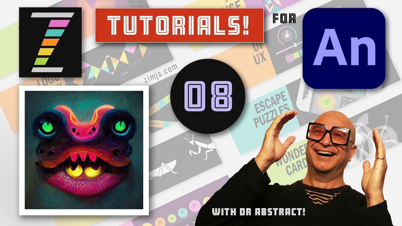 08 - Make more in Adobe Animate! Uploading and Saving Pictures with ZIM on the Canvas Tutorial ...