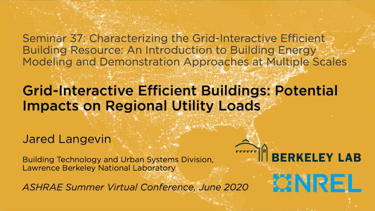 Grid-Interactive Efficient Buildings: Potential Impacts on Regional ...
