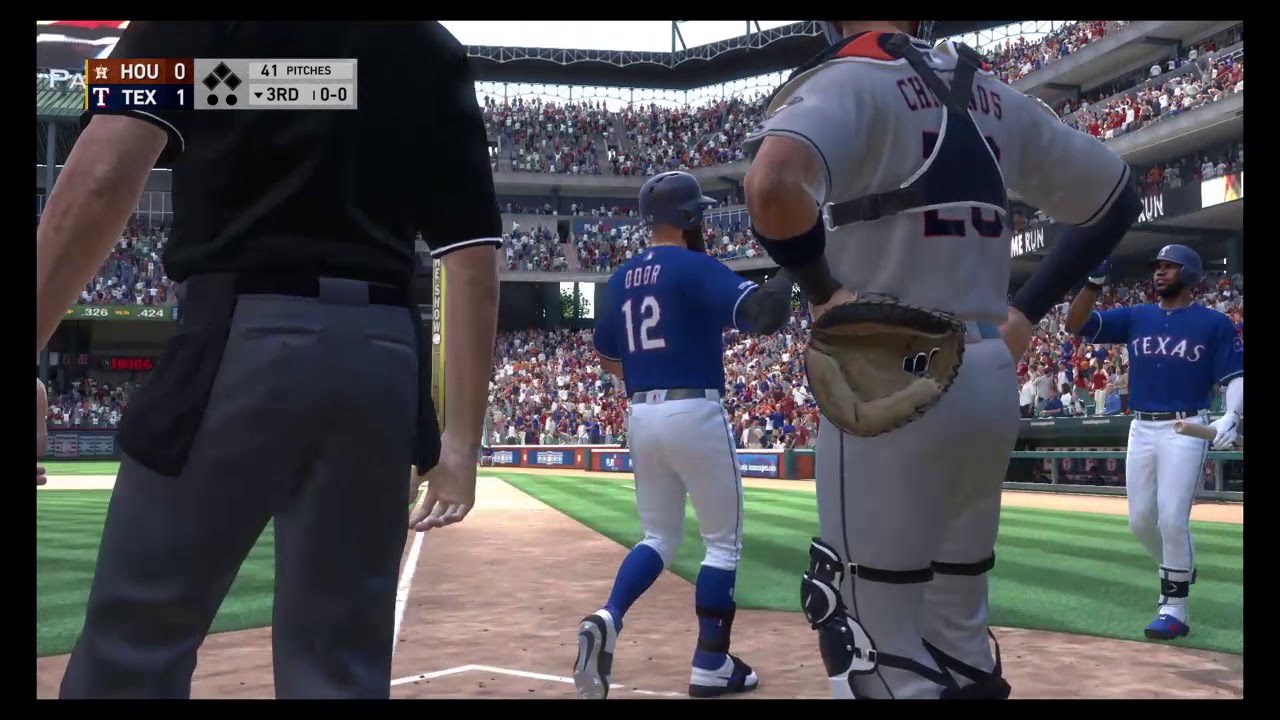MLB The Show 19 - Texas Rangers Home Run - YouTube
