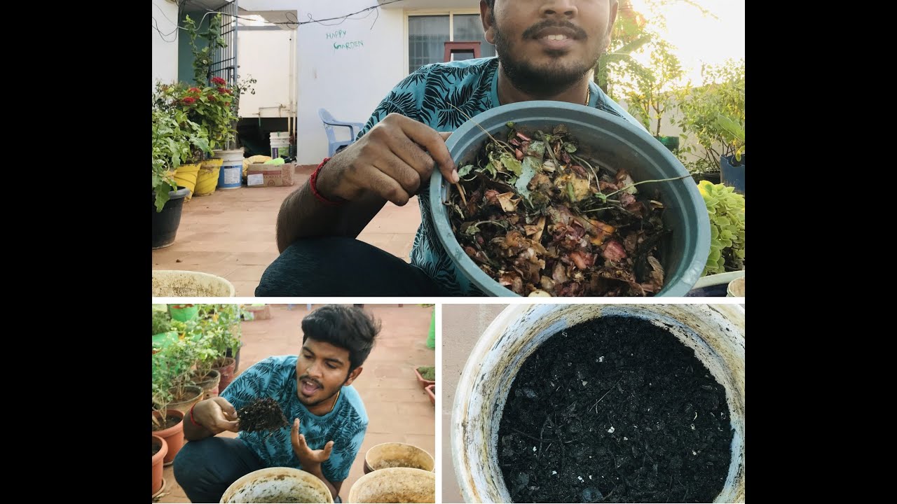 Make kitchen waste compost easily at home in tamil - YouTube
