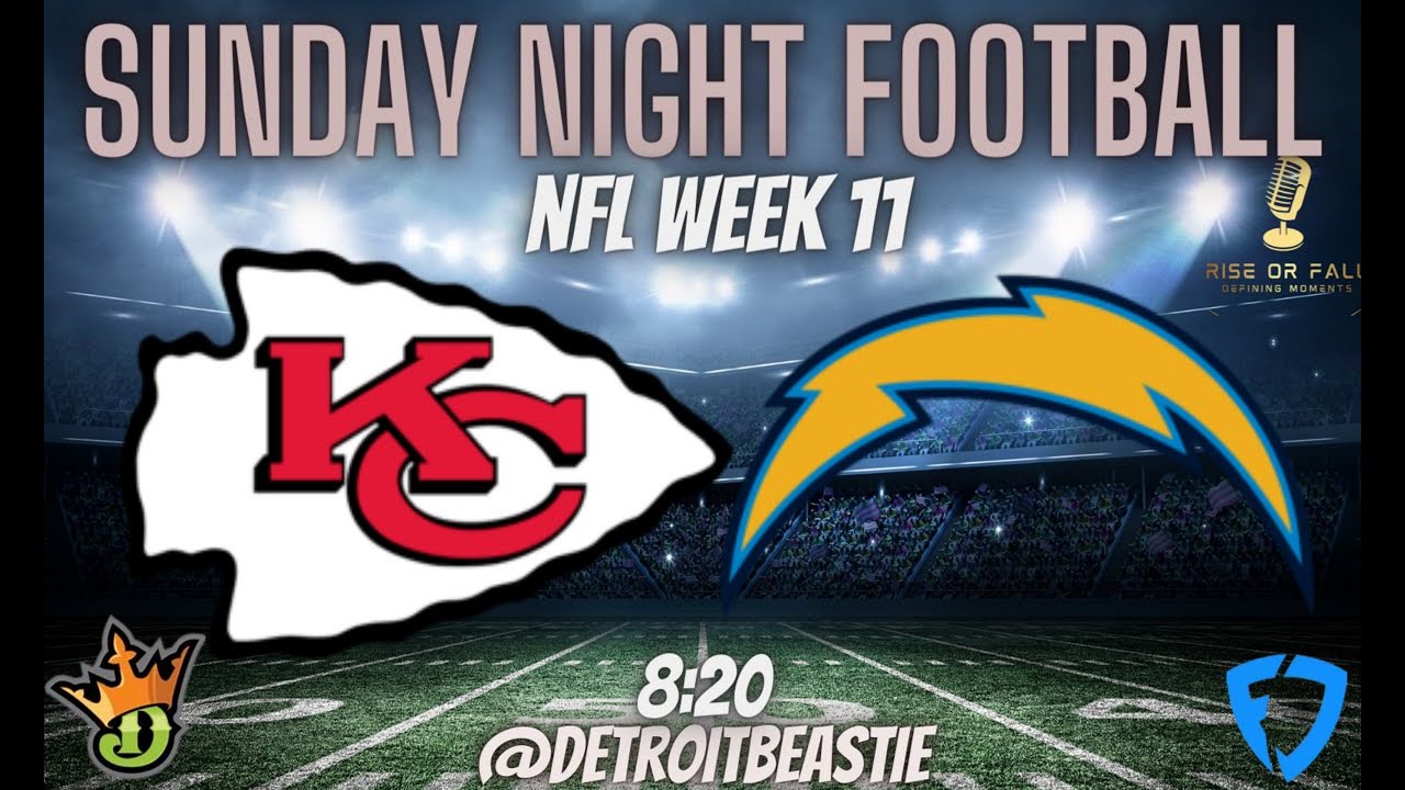 Week 11 Sunday Night Football Draftkings Picks Snf Kc Lac Nfl Dfs