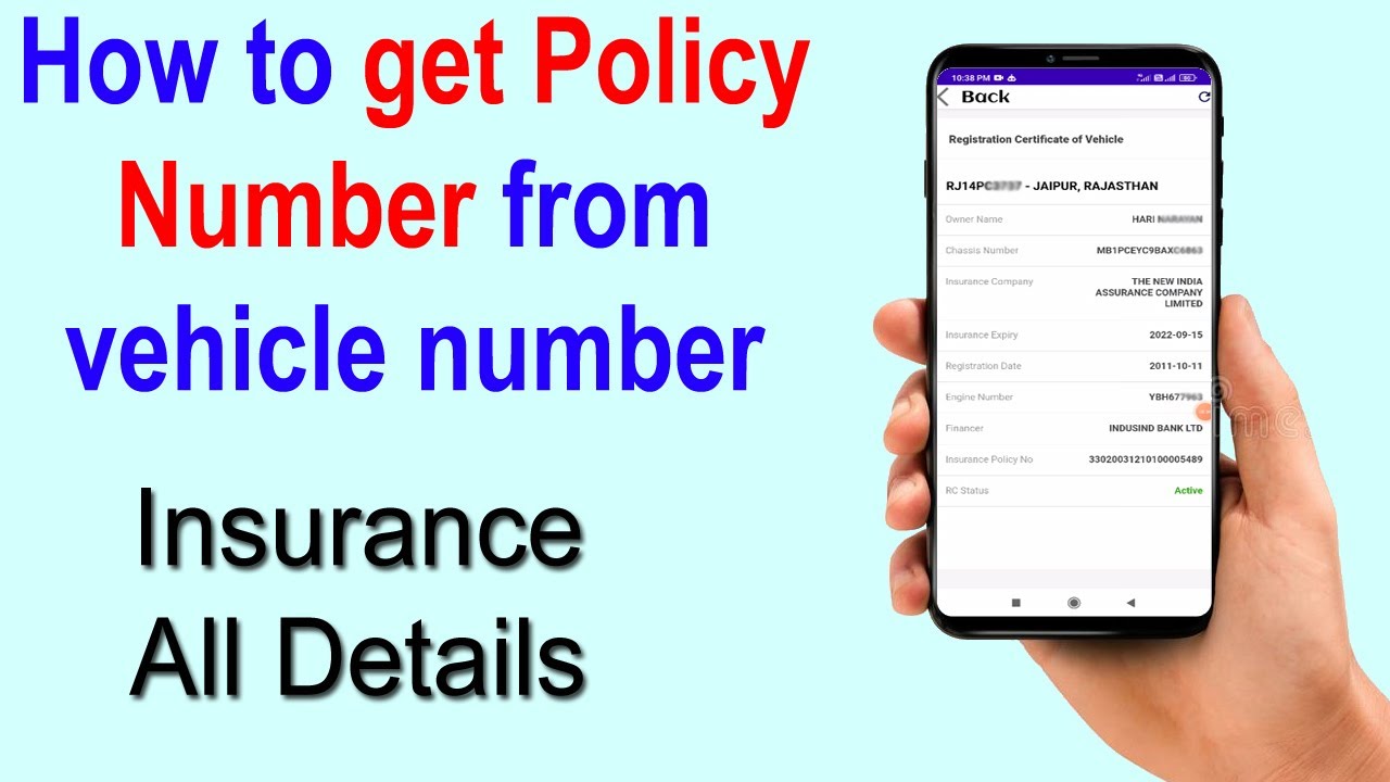 How to know vehicle policy number 2022 | How to check insurance details ...
