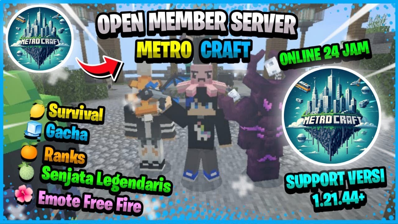 METRO CRAFT: Server Minecraft 1.21.44+ Fiturnya Lengkap, Ada Senjata ...