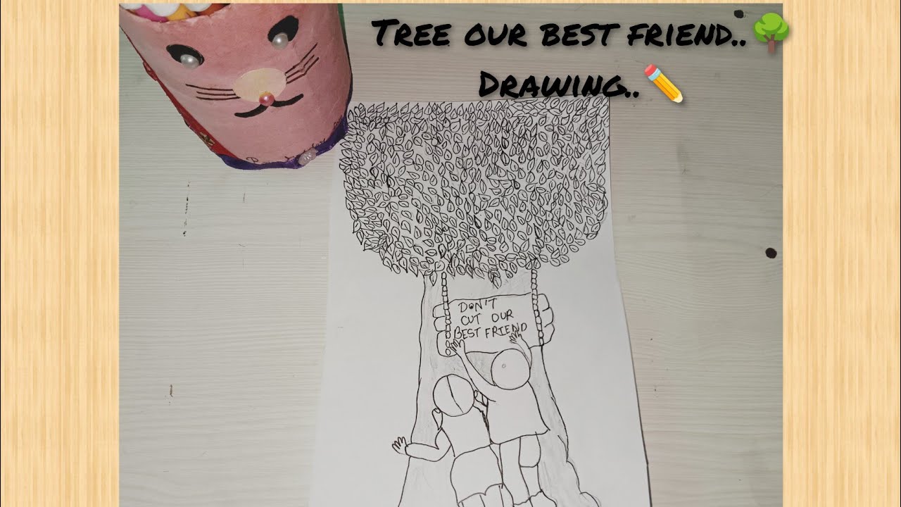 Tree our Friend Drawing |pencil drawing ️ |#easydrawing #environment ...