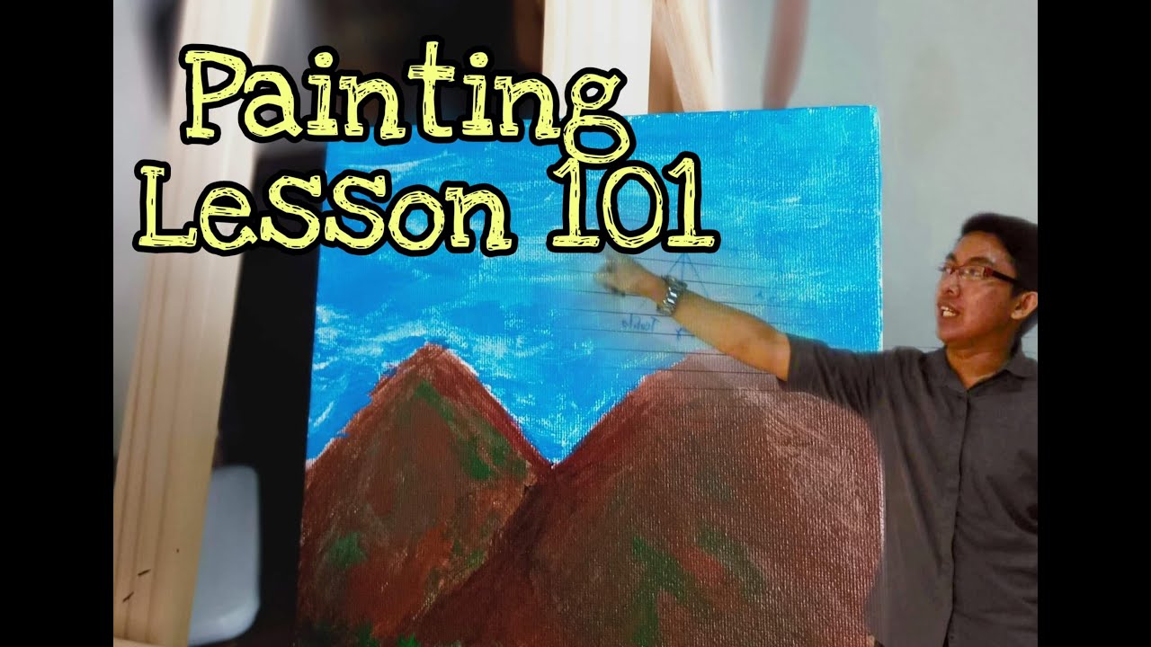 Paano ba mag-paint ng bundok? Painting for beginners - YouTube