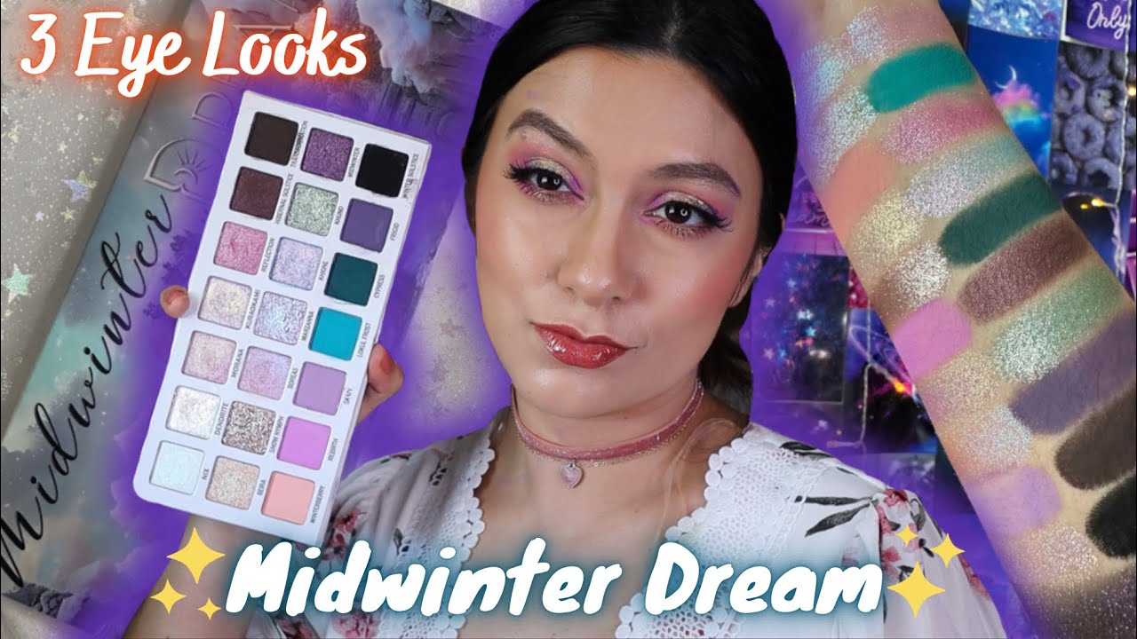 ENSLEY REIGN COSMETICS MIDWINTER DREAM PALETTE REVIEW, SWATCHES, & 3 EYE LOOKS - YouTube