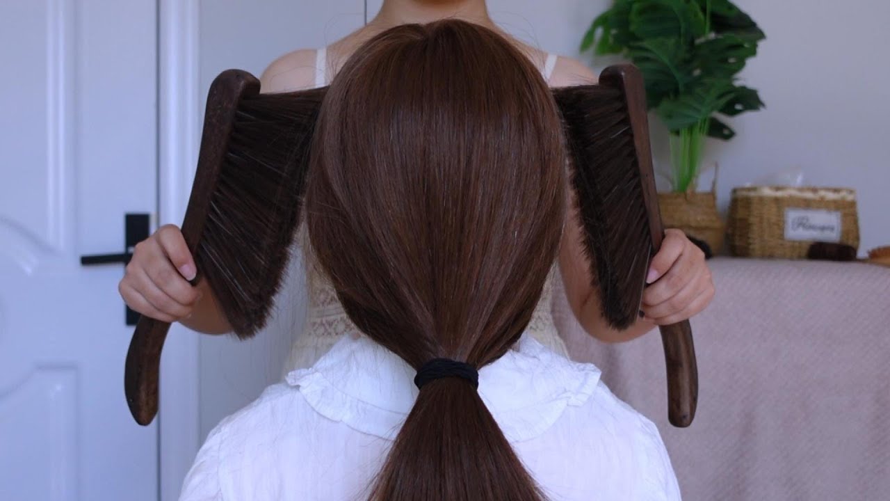 Hair ASMR No Talking Long Hair Ponytail Tingles ASMR for Sleep - YouTube