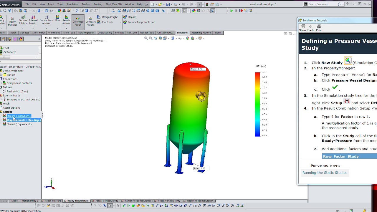 Solidworks SP 13 Pressure Vessel Design - YouTube