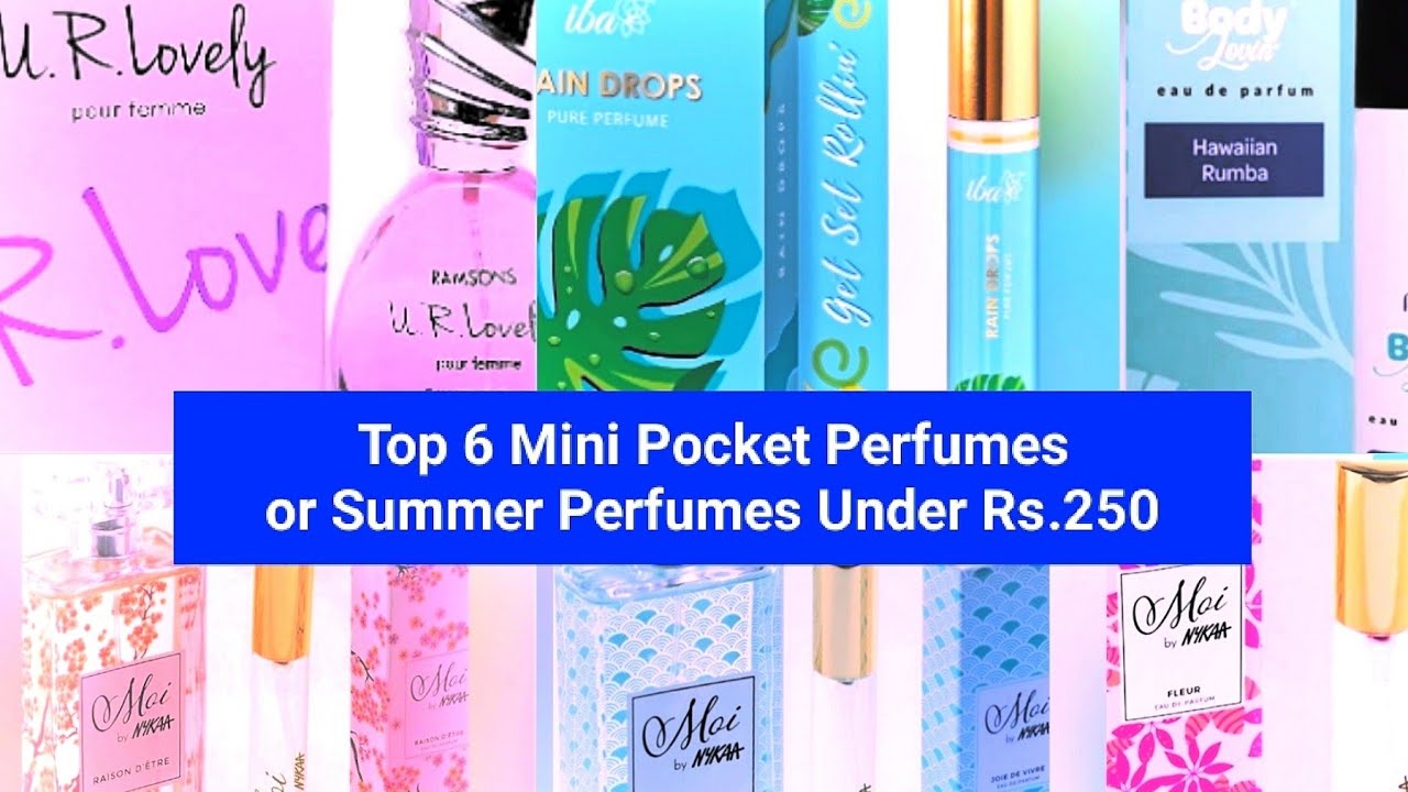 Top 6 Mini Pocket Perfumes Under Rs. 250|| Perfumes for Summer ...