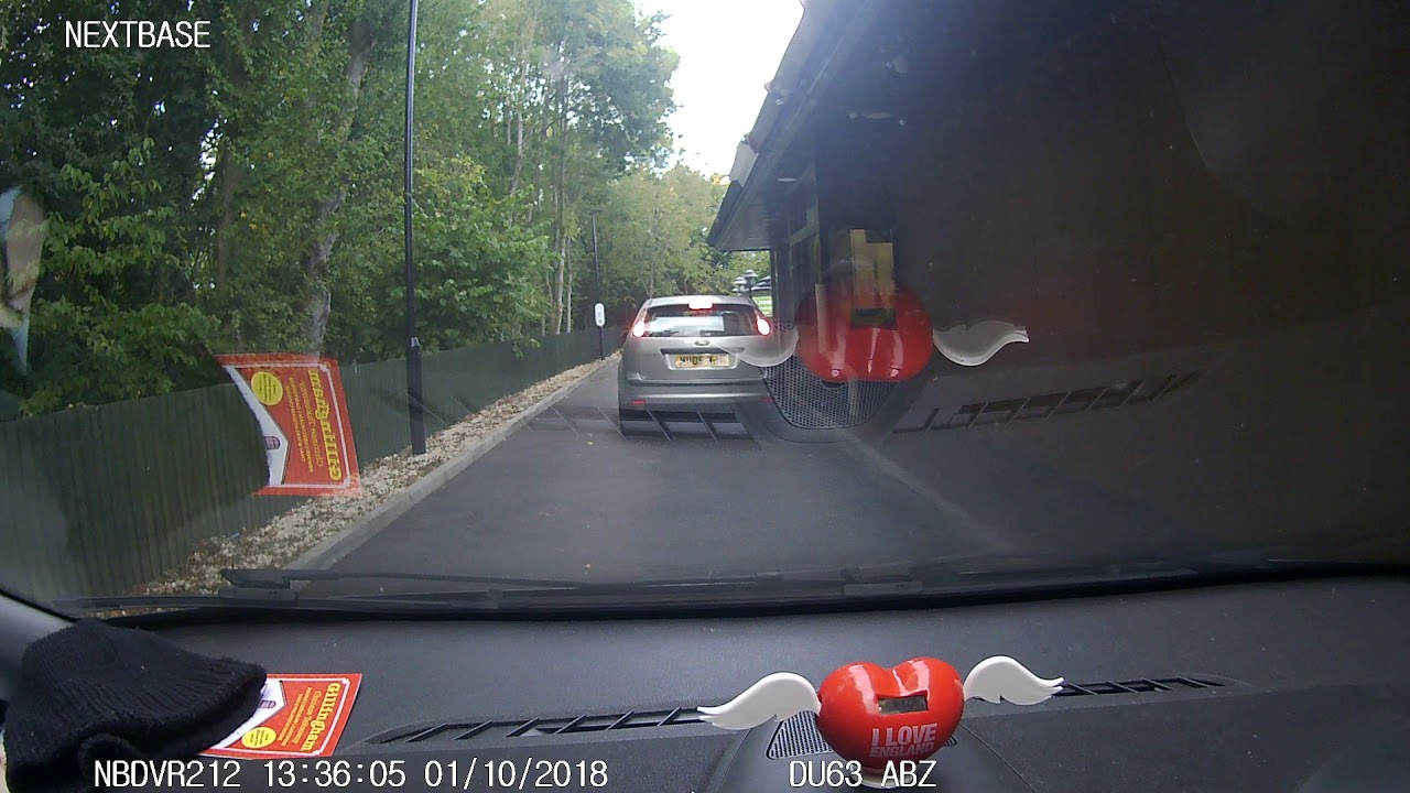 Bad Driving Woman Walking Thru The Drive Thru At Sparkford McDonald's ...