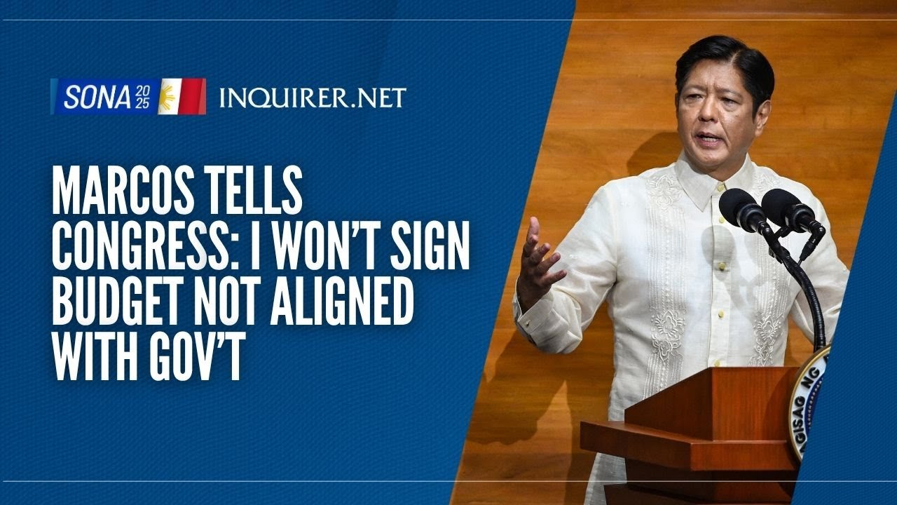 Marcos tells Congress: I won’t sign budget not aligned with gov’t - YouTube