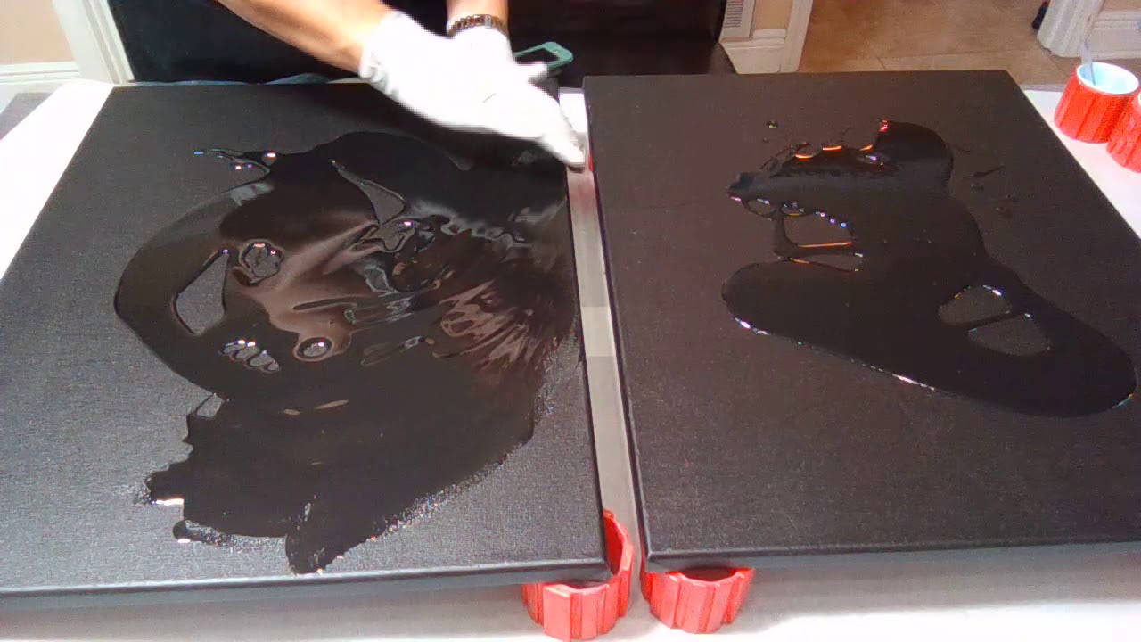 #72 Black Resin Art with Stone Coat Resin and Color Obsession and Just ...