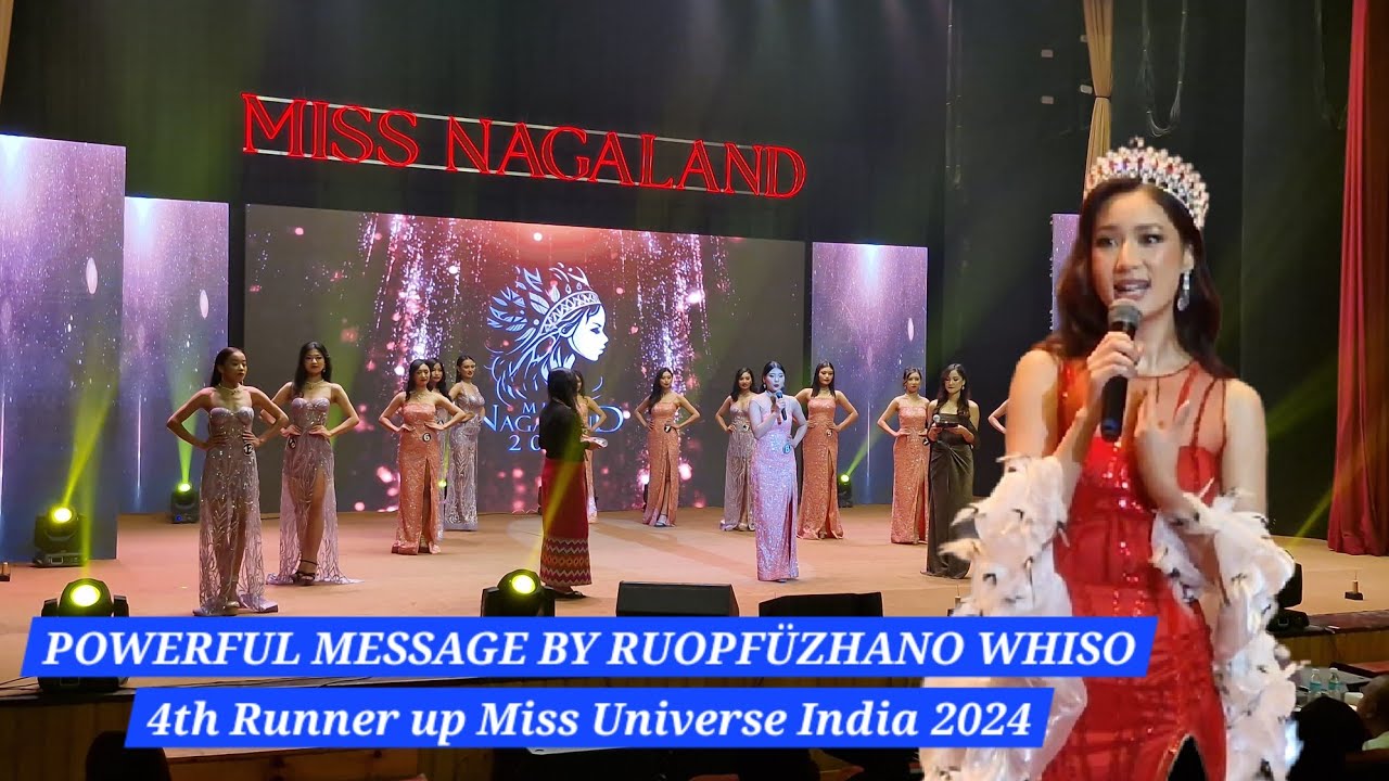 Ruopfüzhano Whiso 4th Runner up Miss Universe India 2024 addressing ...