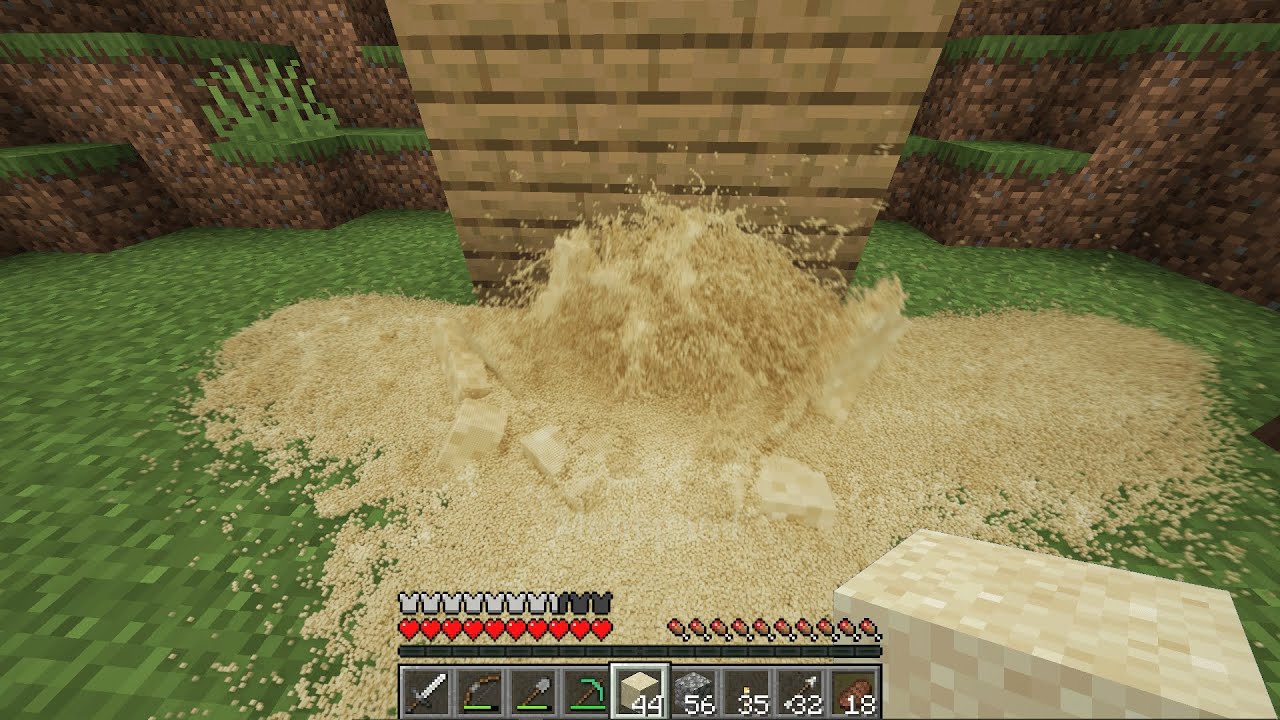Too Realistic Sand in Minecraft - リアルすぎる砂 - YouTube