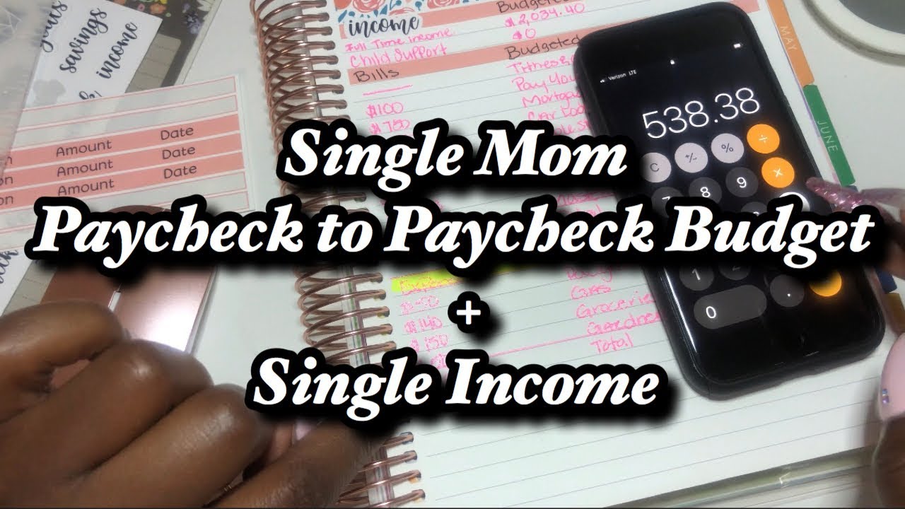 Single Mom Paycheck to Paycheck Budget with Me + Single Income + No ...