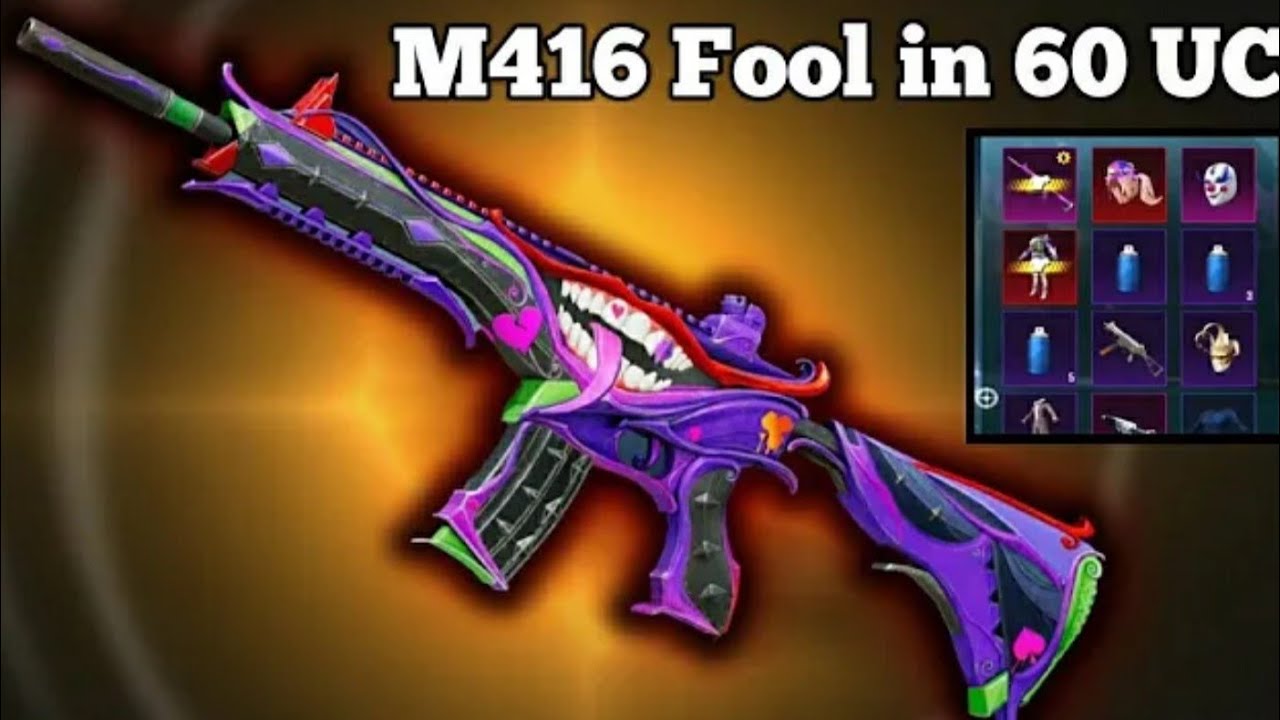So lucky M416 Fool upgrade skin in 60 uc | PUBG MOBILE - YouTube