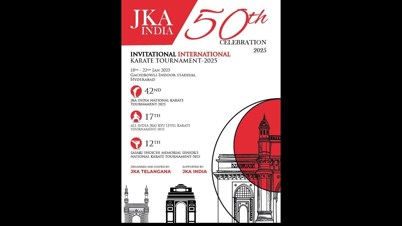 JKA India Invitational International Karate CAMP & Tournament - YouTube