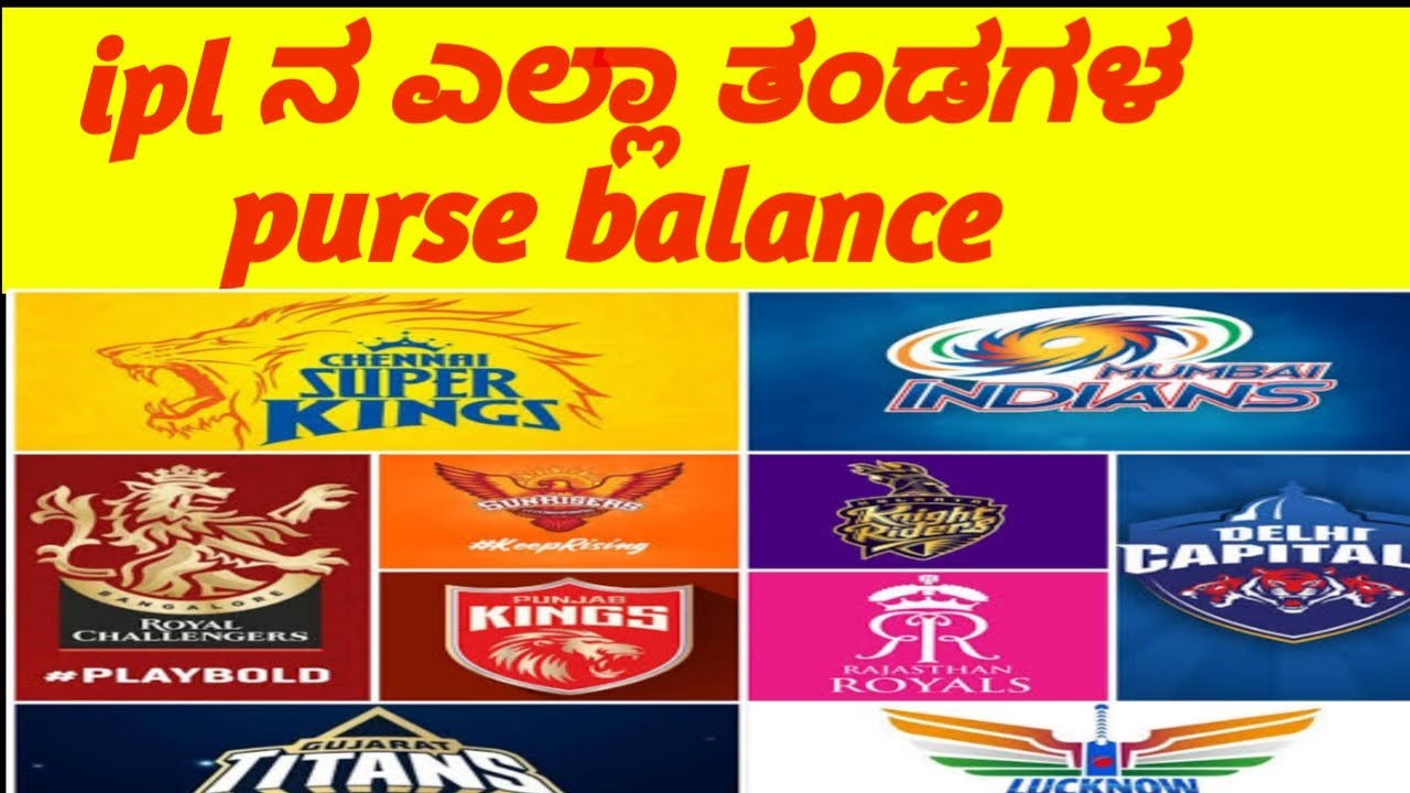 Ipl all teams purse balance - YouTube