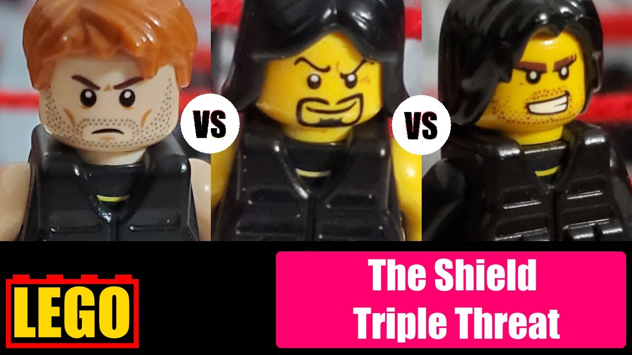 Shield Triple Threat Match | Lego Stop Motion Wrestling - YouTube