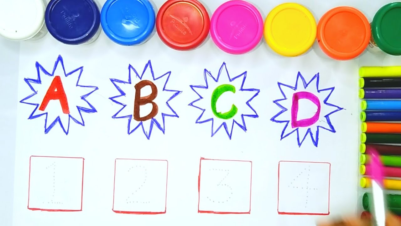 ABCD Letters || 1234 || Capital Letters || ABCD capital letters ...