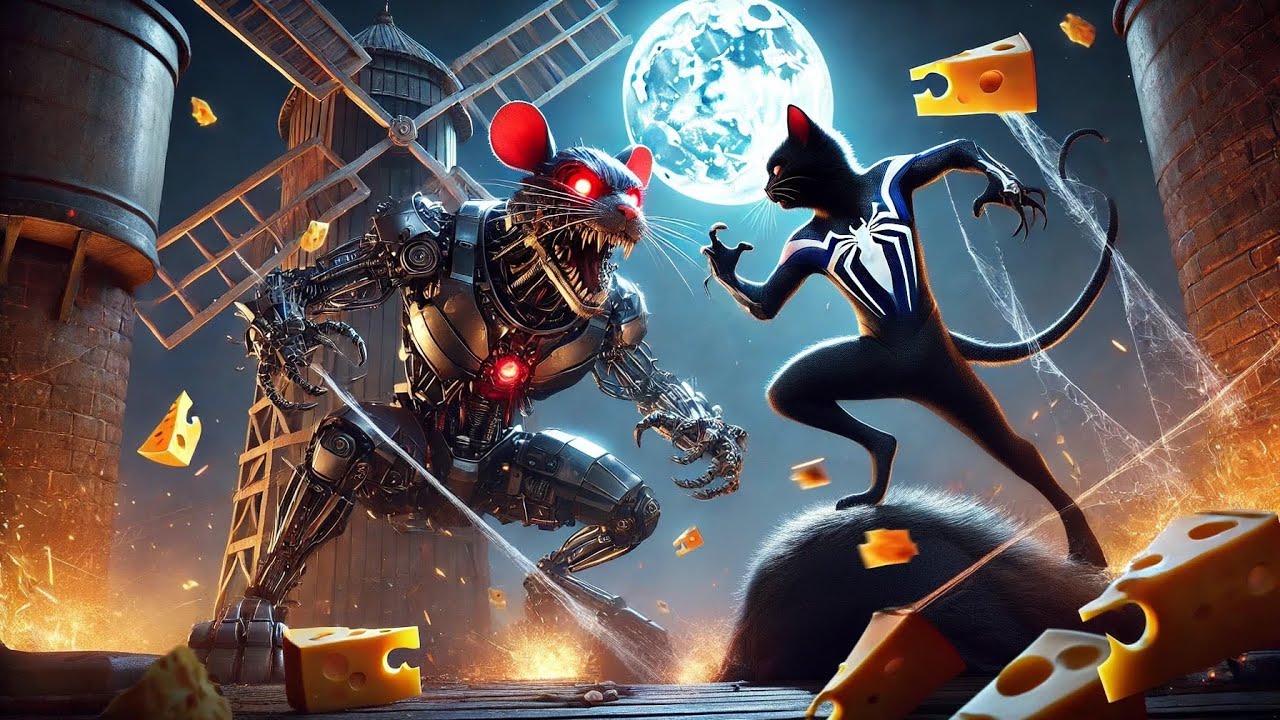 Spider-Cat Destroys the Cheese Fuel - YouTube