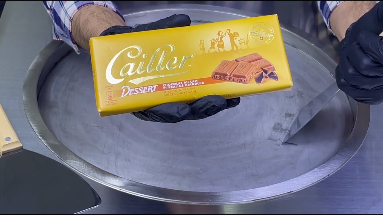 Chocolate - Cailler-Dessert - Ice Cream Rolls Making | Family Ice Rolls ...