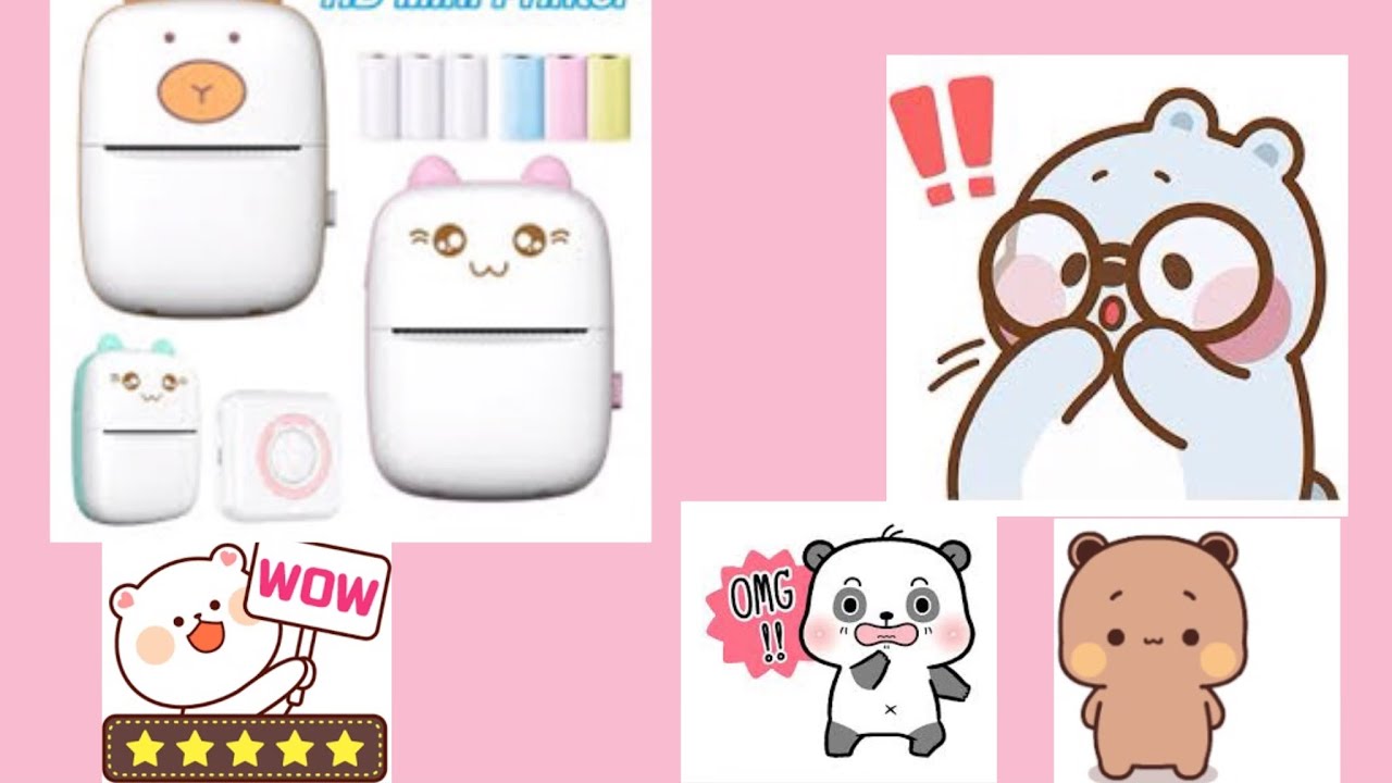 Without ink portable mini printer |aesthetic| cute portable mini ...