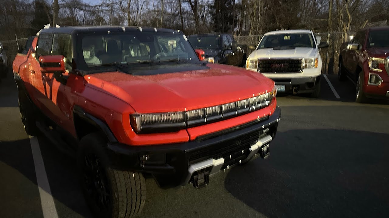First GMC Hummer ev 2025 solar orange in Massachusetts, at Danvers GMC ...