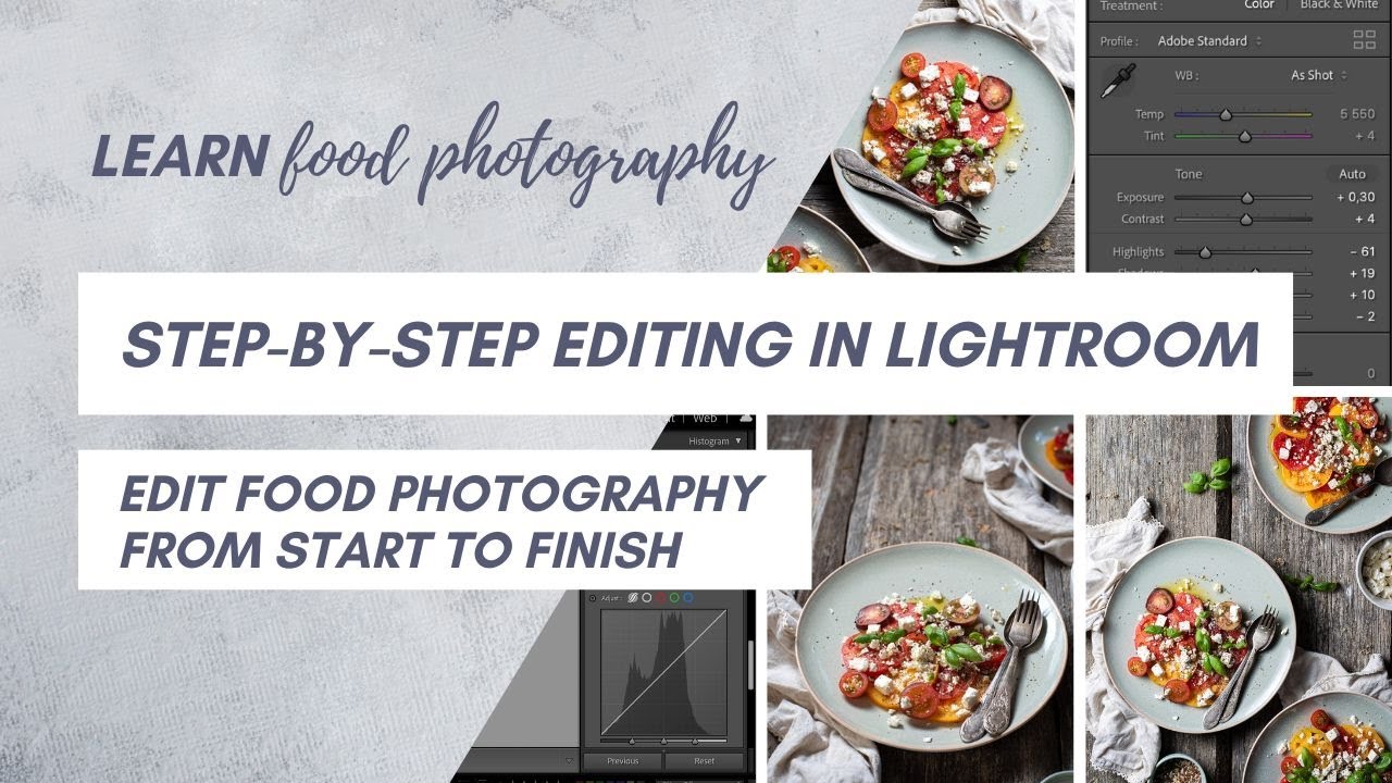 Food photography editing in Lightroom step-by-step - YouTube