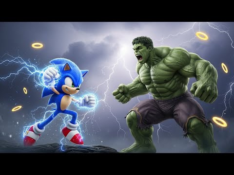 Sonic Vs Hulk Fight ! Who will win?
