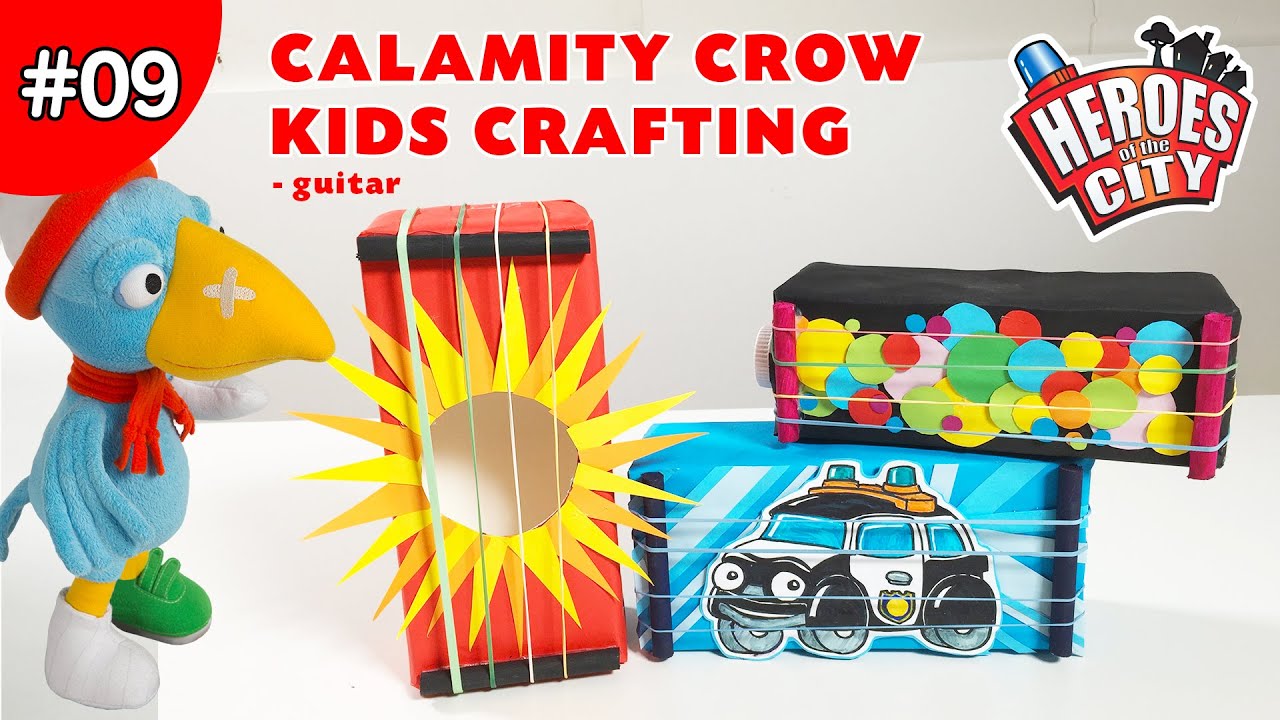 Calamity Crow Kids Crafting Show EP09 - Build a Milk Carton Guitar ...