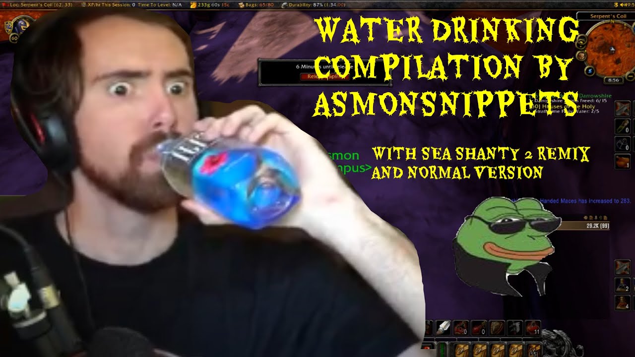 ASMONGOLD'S FIRST WATER DRINKING COMPILATION BY ASMONSNIPPETS - YouTube