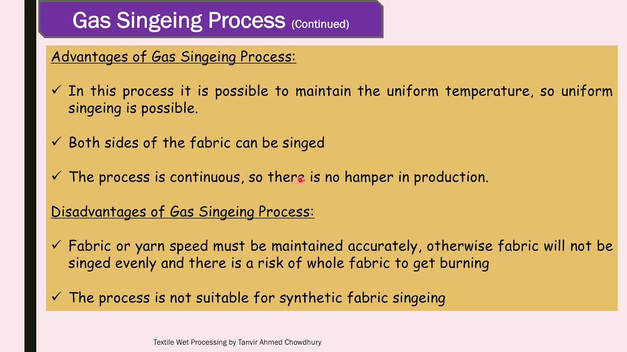 Textile Wet Processing-1_L-11: Gas Singeing Process with Comparison ...