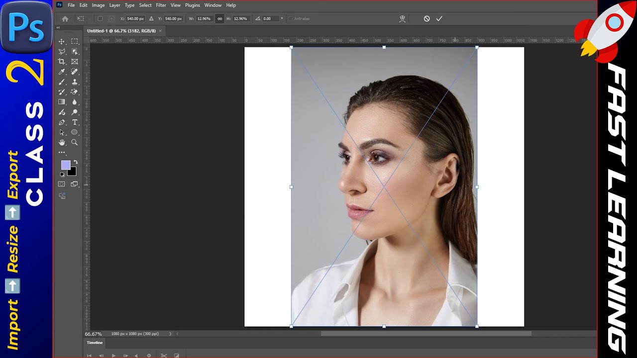 Photoshop में Photo Import, Size Set और Export करना | Place Embedded ...