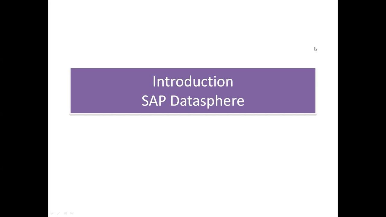 SAP Datasphere - Overview - YouTube