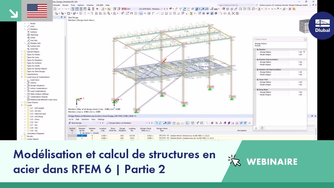 [EN] Webinaire | Modélisation et calcul de structures en acier dans RFEM 6 | Partie 2 ...