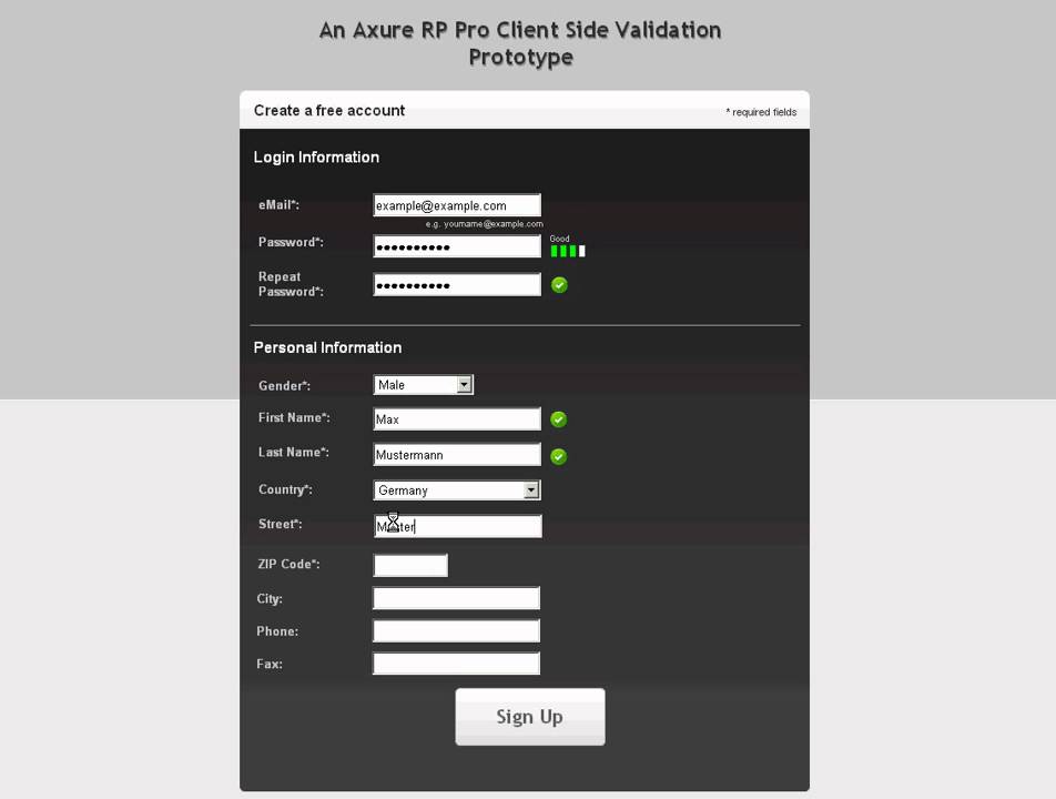 Client Side Form Field Validation with Axure RP Pro - YouTube