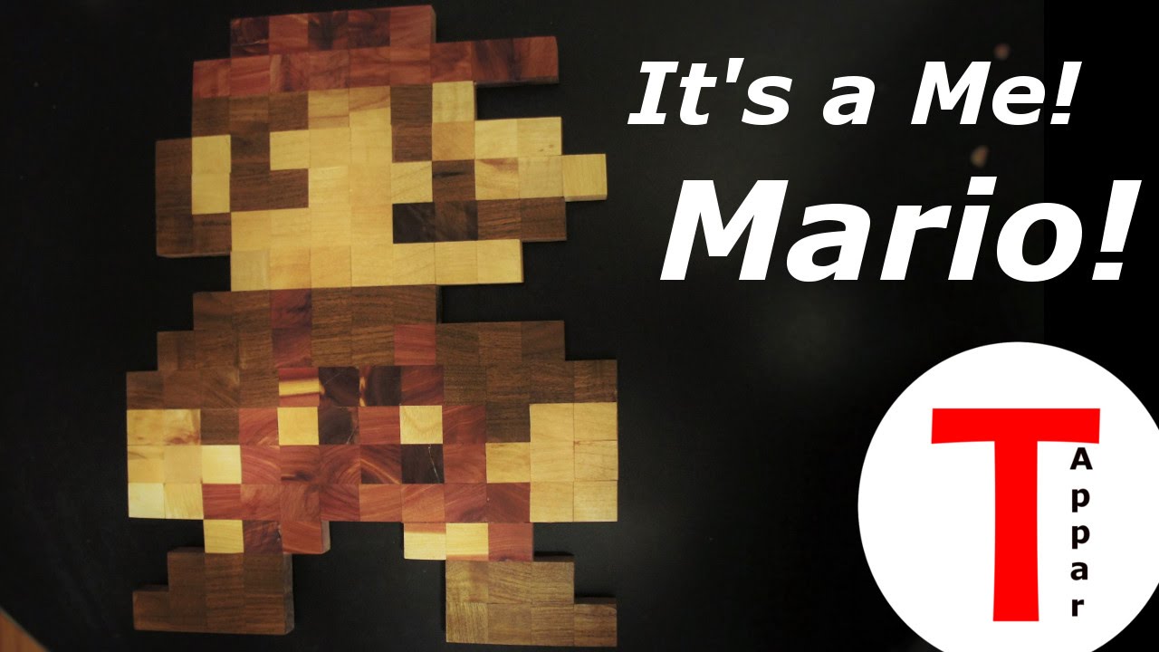 8-bit Mario in Wood part 2/2 - YouTube