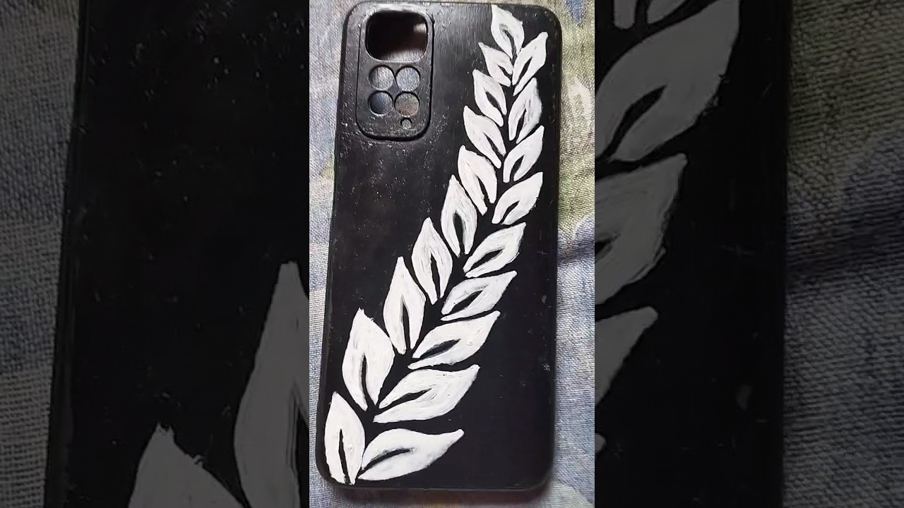 Mobile cover decorations | fabric leaf design phone cover | #shorts # ...