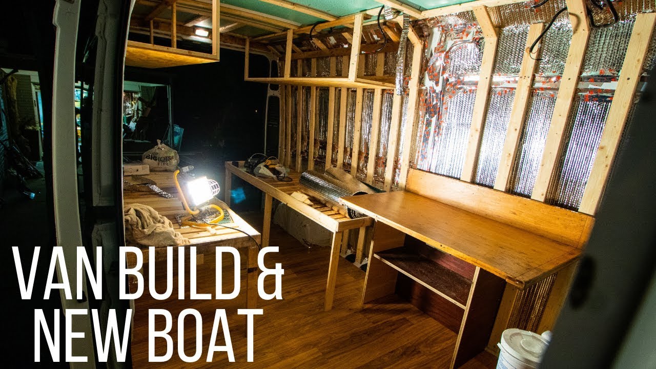 NEW BOAT & MAJOR Progress On The Van Build For The 50 State Trip - YouTube